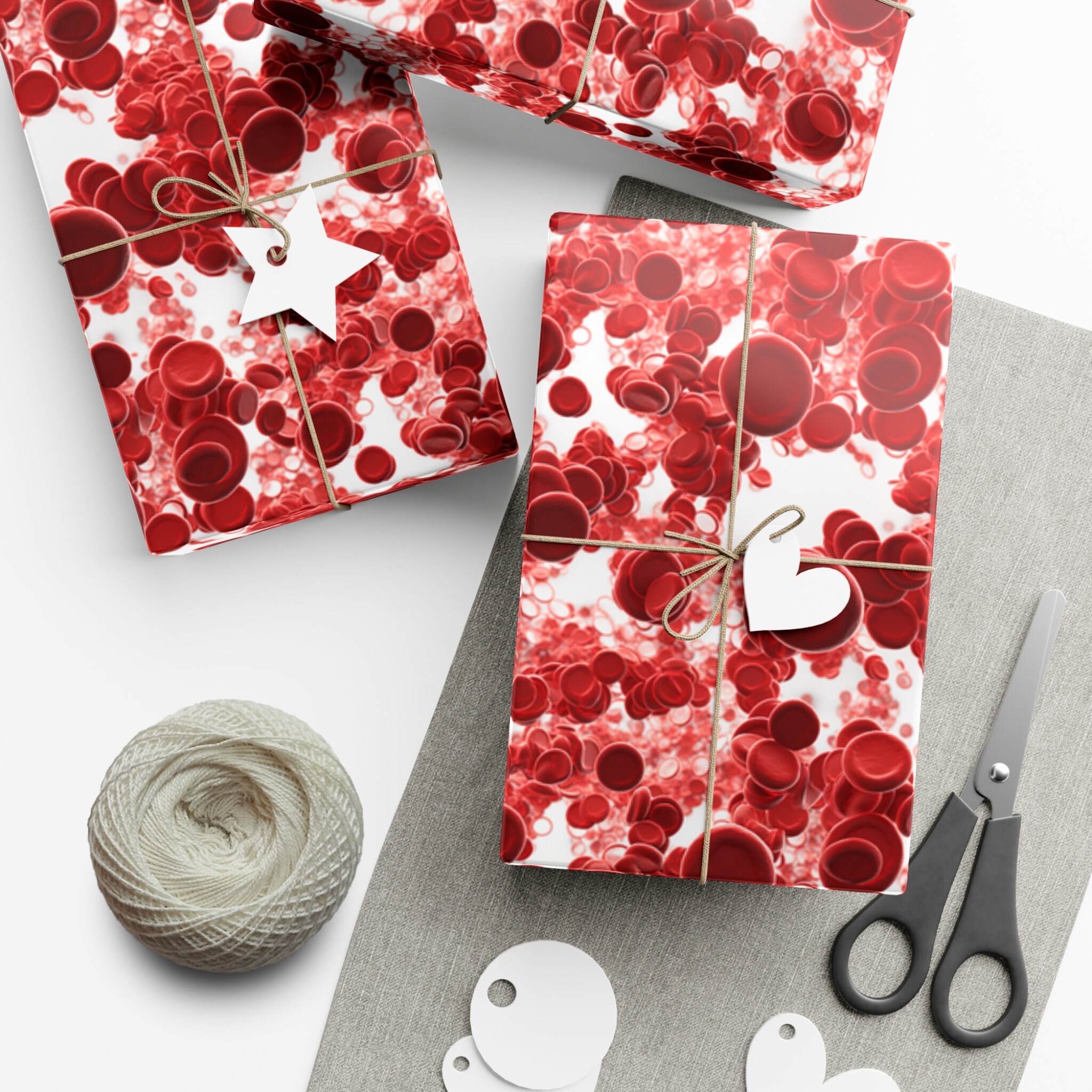 Red Blood Cells: Premium Gift Wrap - Decorative Repeating Pattern ...