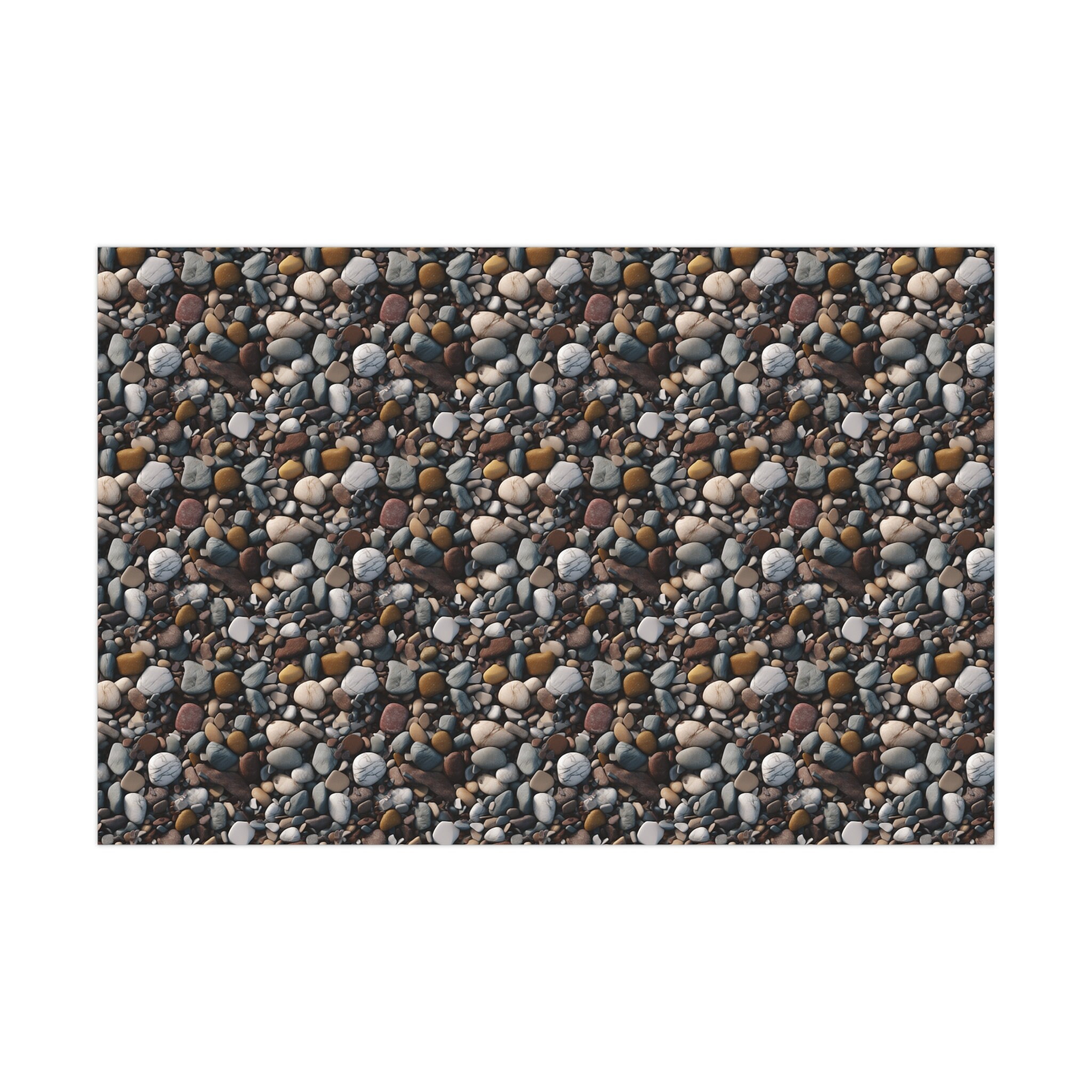 Pebble Serenity: Premium Gift Wrap - Decorative Repeating Stone Pattern ...