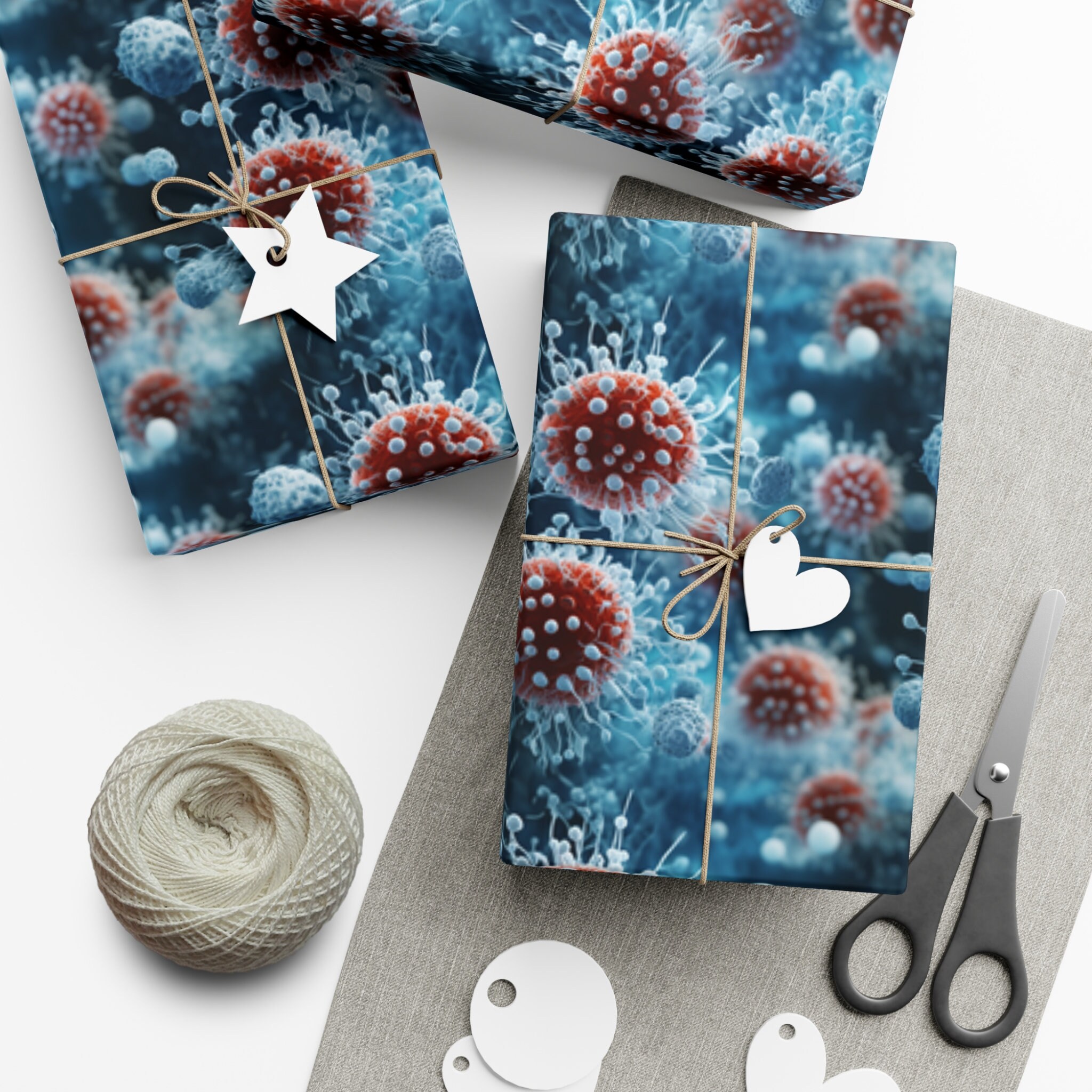 White Blood Cells: Premium Gift Wrap - Decorative Repeating Pattern ...