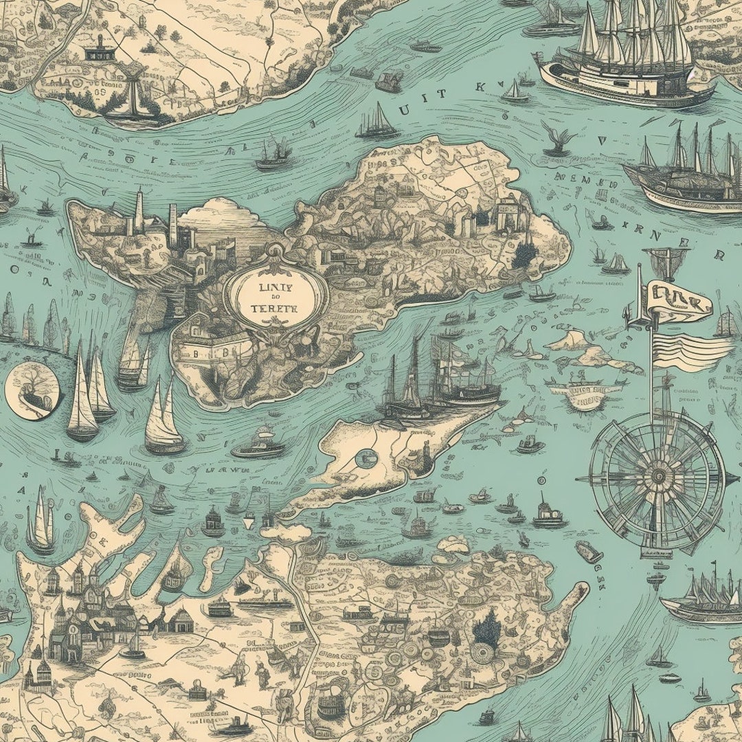 Navy Map: Stunning Seamless Tile Art - Perfect for Backgrounds and ...