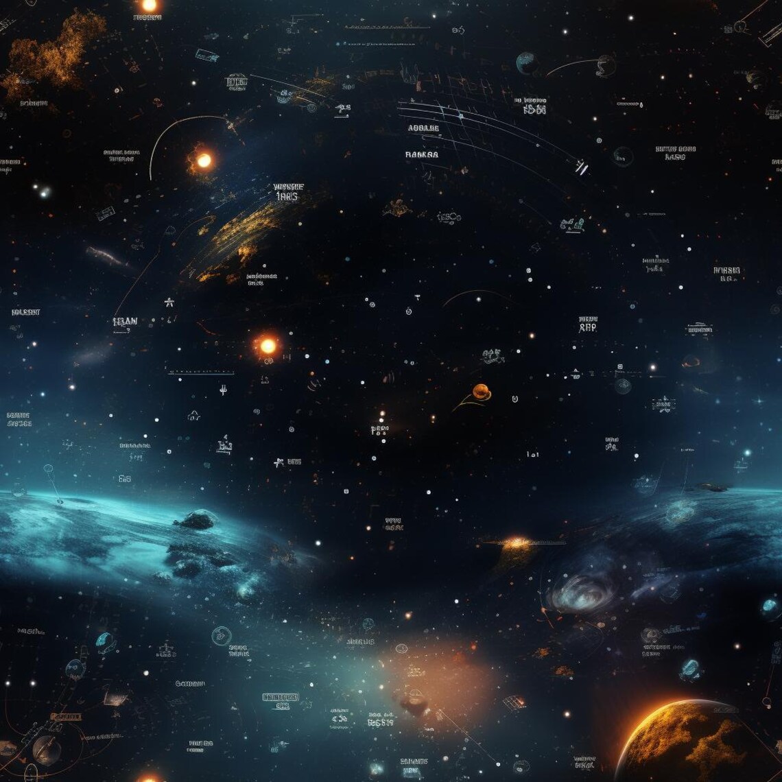 Star Maps V2: Seamless Outer Space Map Tile - Perfect for Backgrounds ...