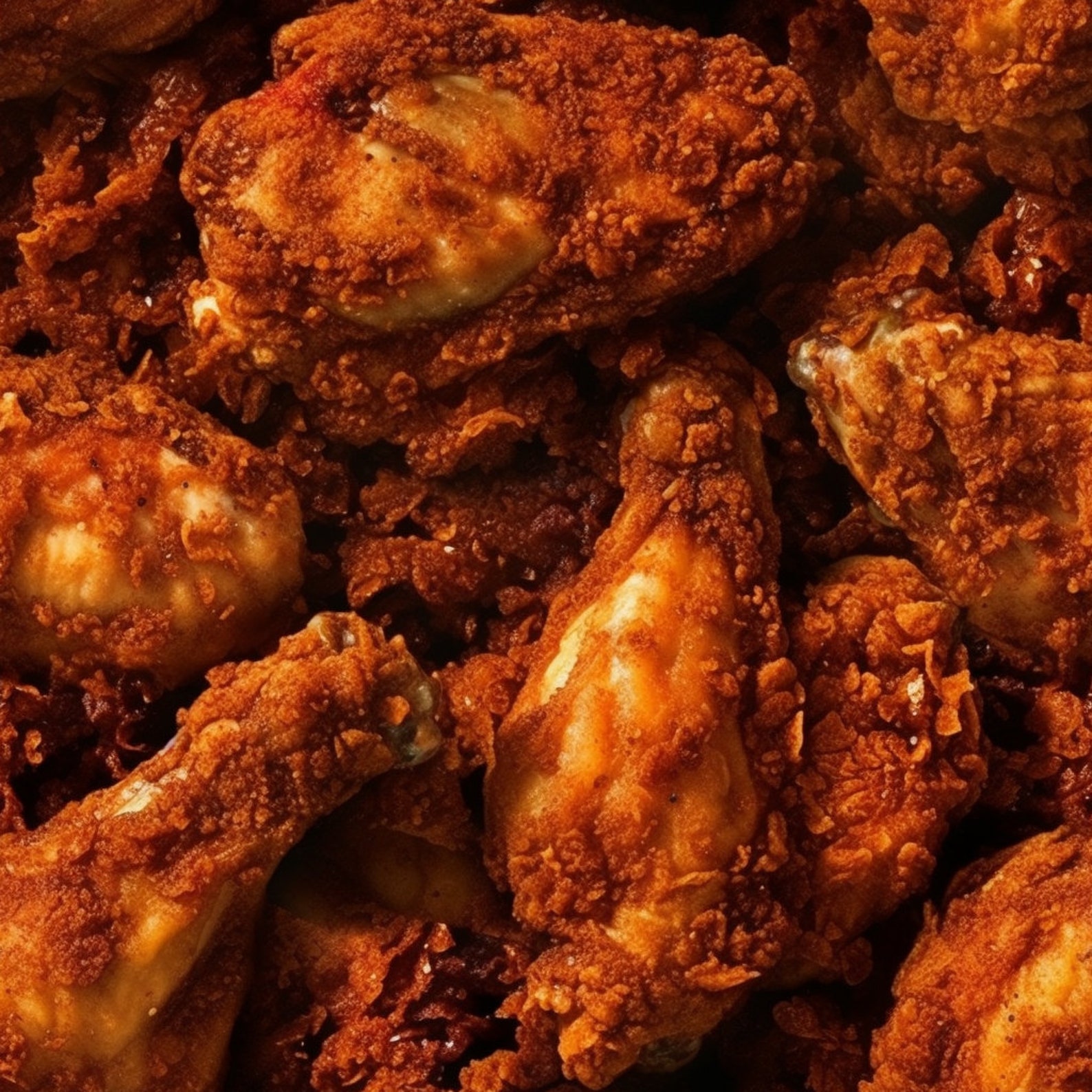 Fried Chicken: Delicious Seamless Tile Art - Perfect for Backgrounds ...