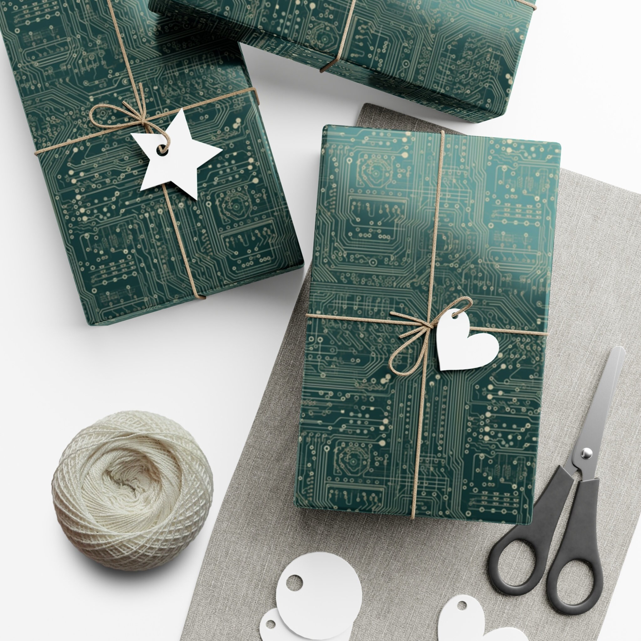 Circuit Board: Premium Gift Wrap Decorative Repeating Pattern, Matte ...