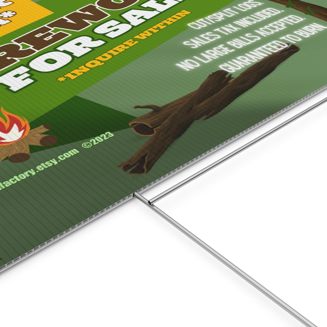 Firewood for Sale: Corrugated Plastic Yard Sign 24