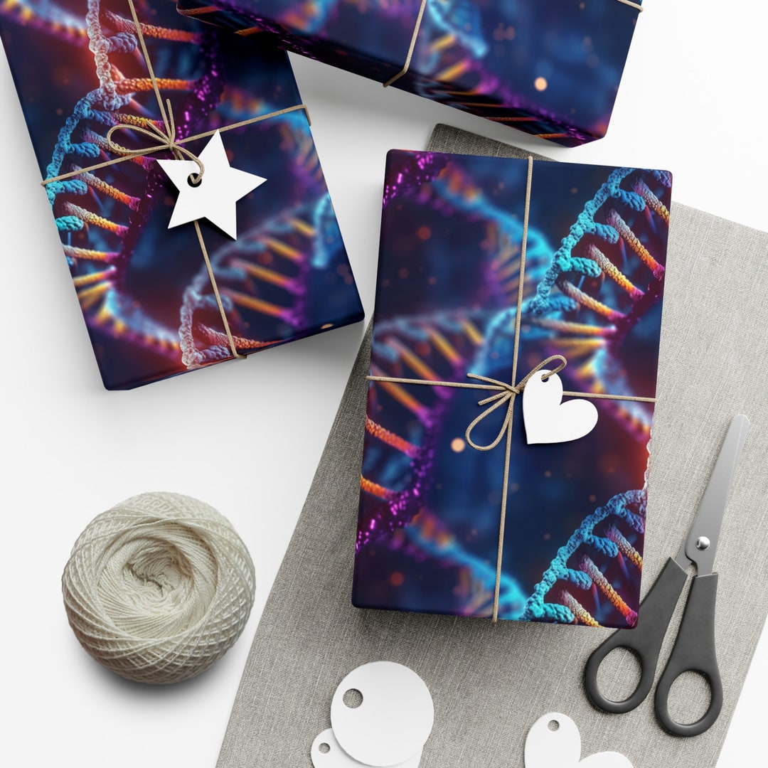 DNA Strand: Premium Gift Wrap - Decorative Repeating Pattern, Matte ...