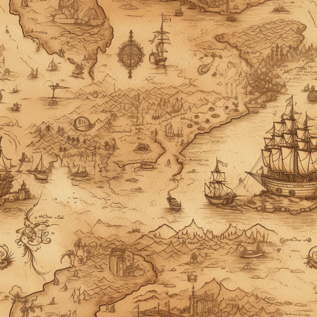 Treasure Map V1: Stunning Seamless Tile Art - Perfect for Backgrounds ...