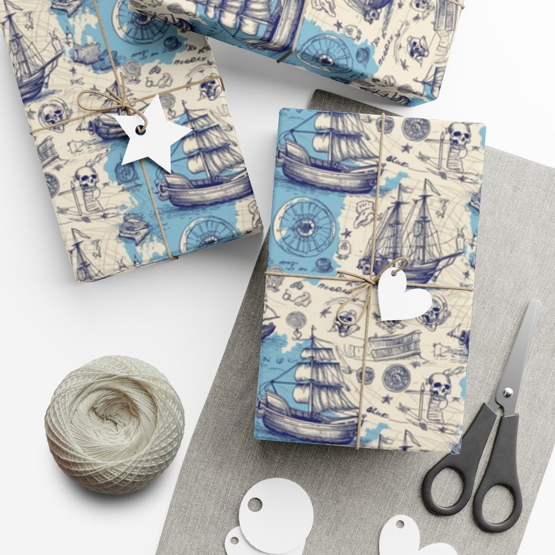 Treasure Map V3: Premium Gift Wrap - Decorative Repeating Pattern ...