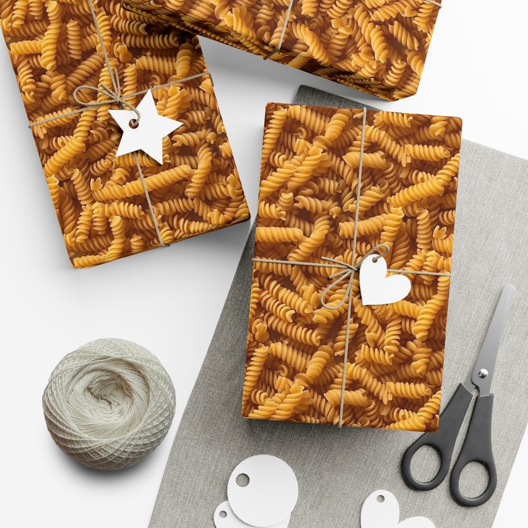 Pasta Options, Rotini: Premium Gift Wrap - Decorative Repeating Pattern ...