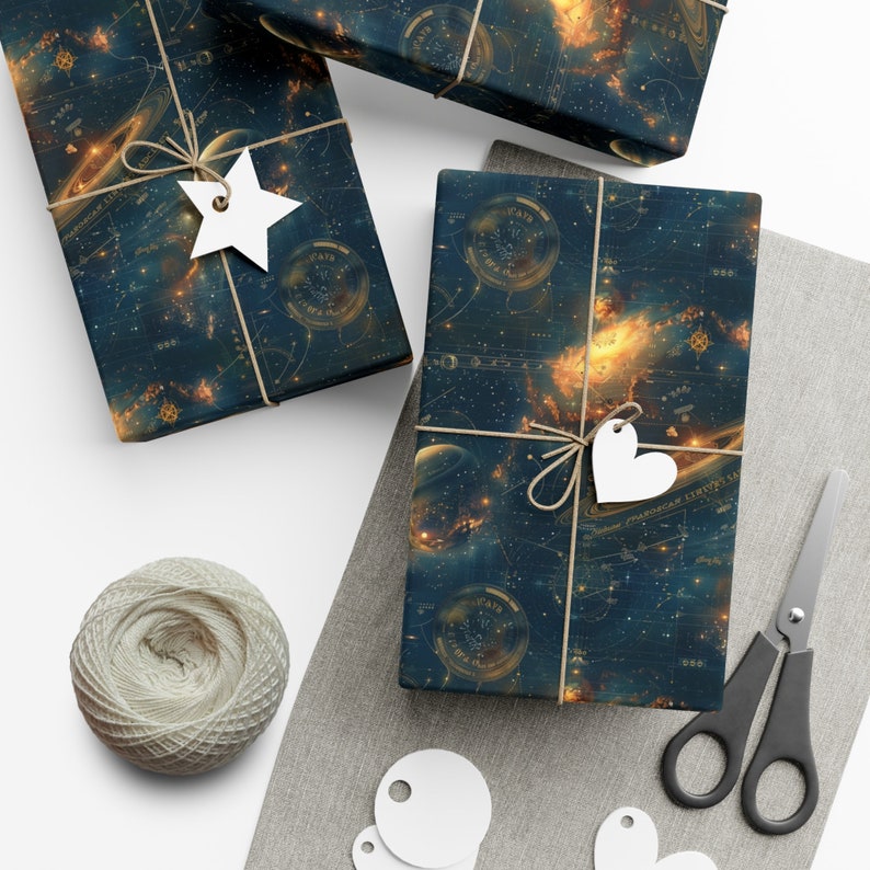 Star Maps V1: Premium Gift Wrap - Decorative Repeating Pattern, Matte ...