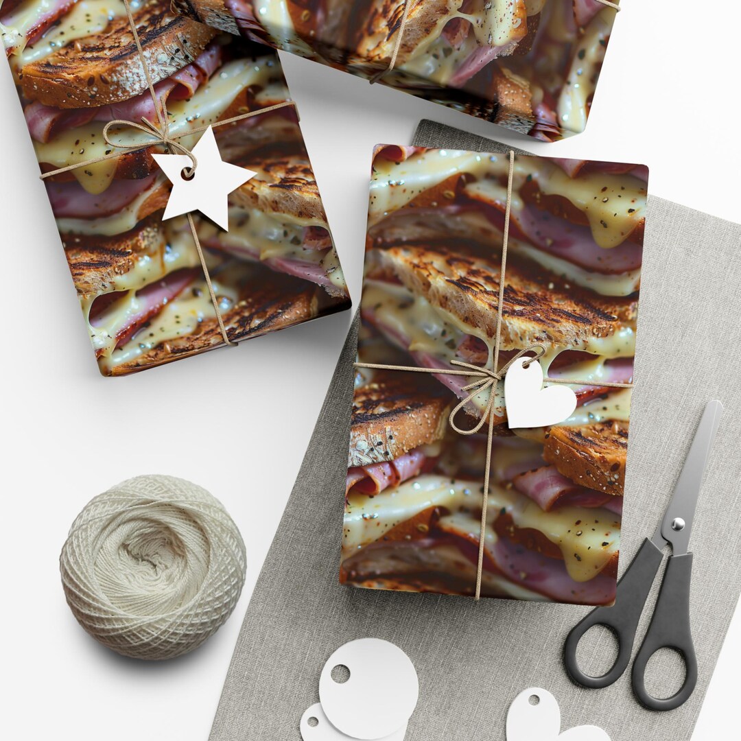 Croque Monsieur: Premium Gift Wrap - Decorative Repeating Pattern ...