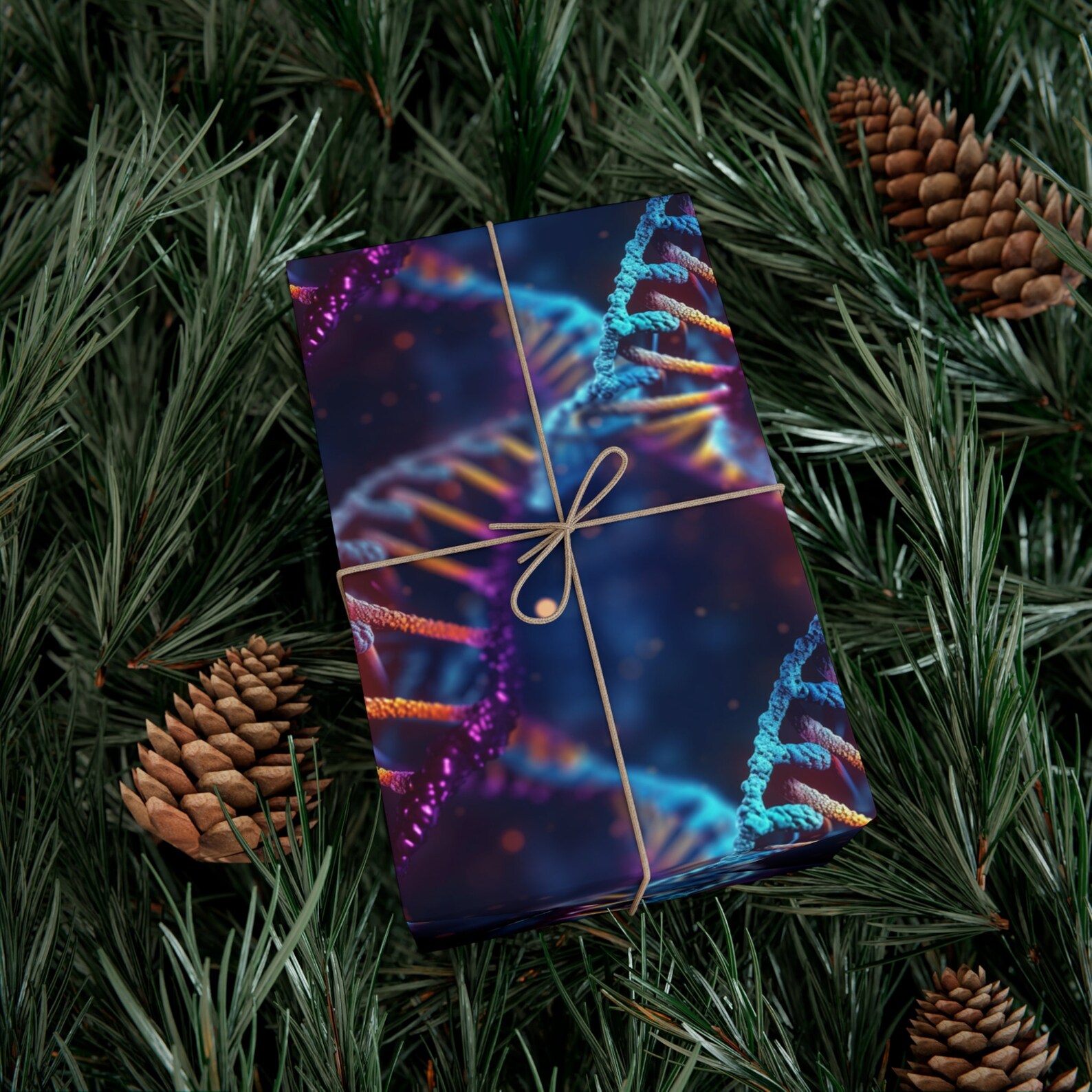 DNA Strand: Premium Gift Wrap - Decorative Repeating Pattern, Matte ...