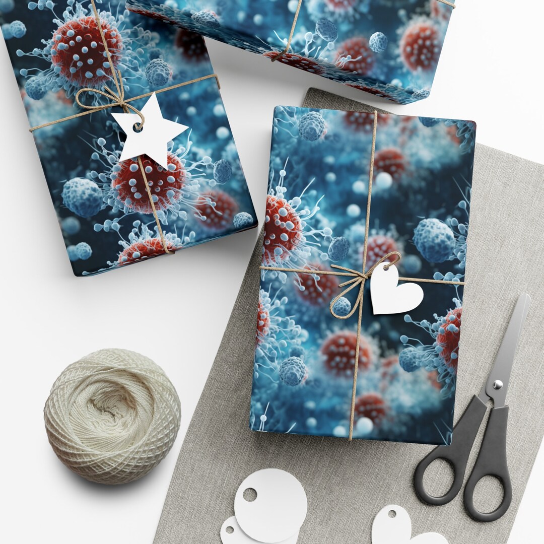 White Blood Cells: Premium Gift Wrap - Decorative Repeating Pattern ...