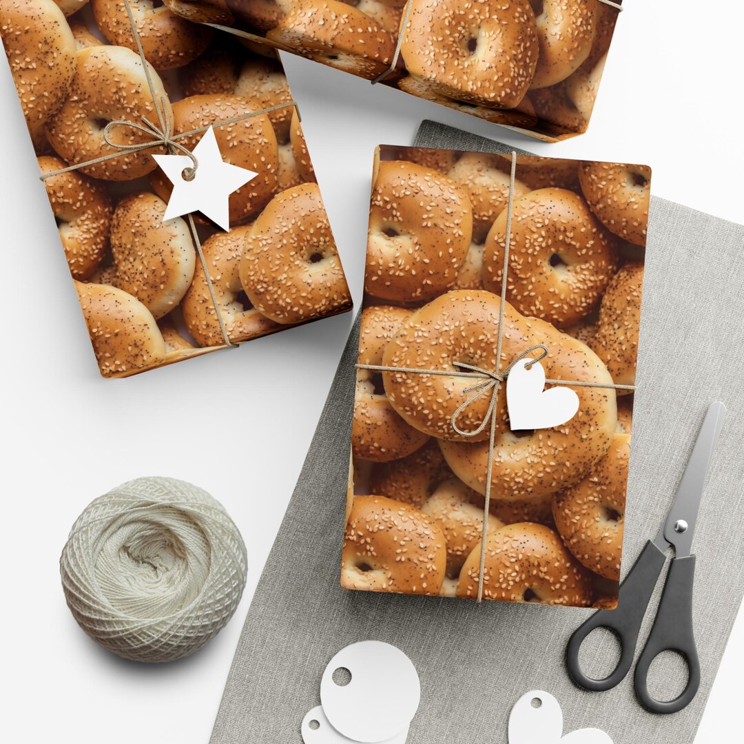Bagel Season: Premium Gift Wrap - Decorative Repeating Pattern, Matte ...