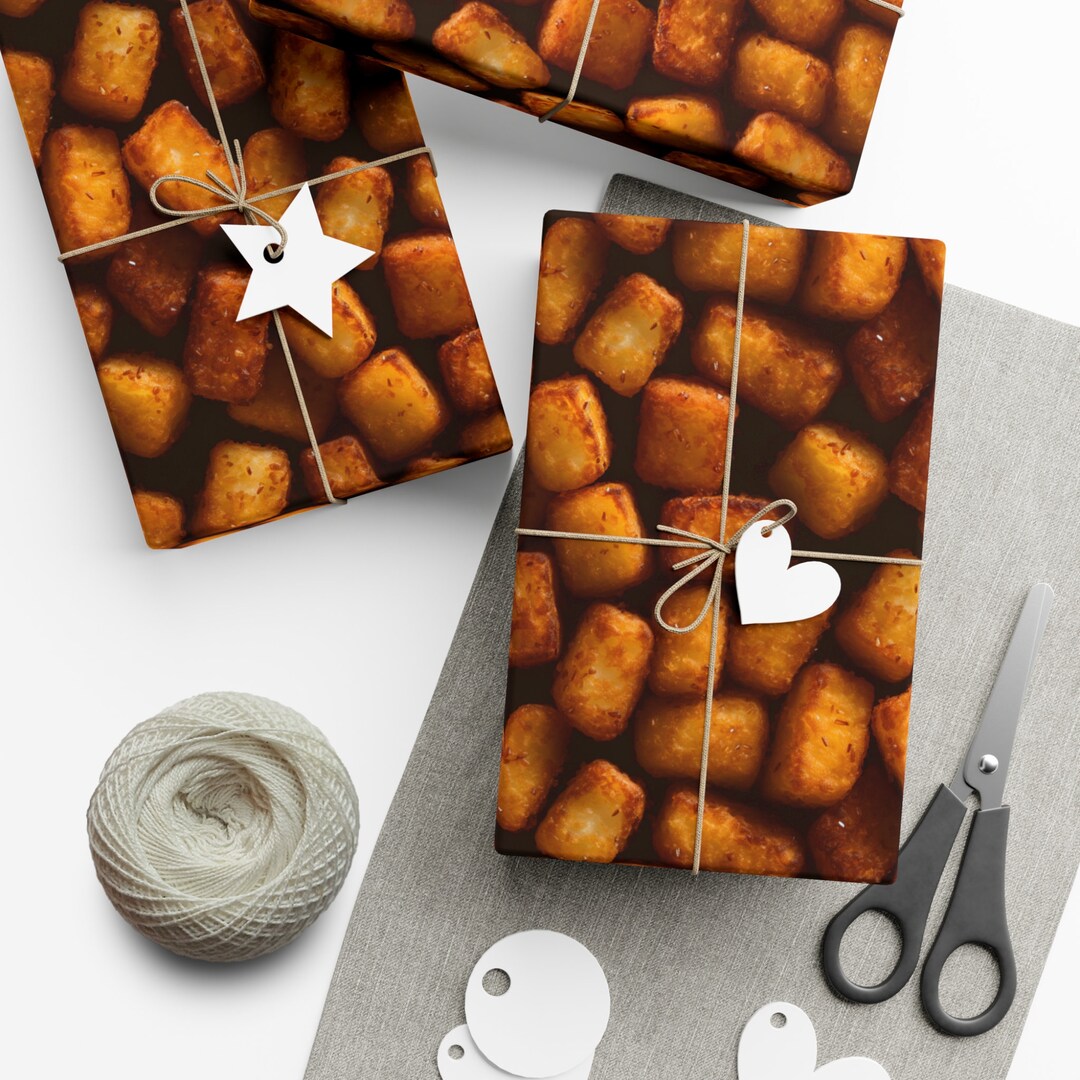 Crispy Tater Tots: Premium Gift Wrap - Decorative Repeating Pattern ...