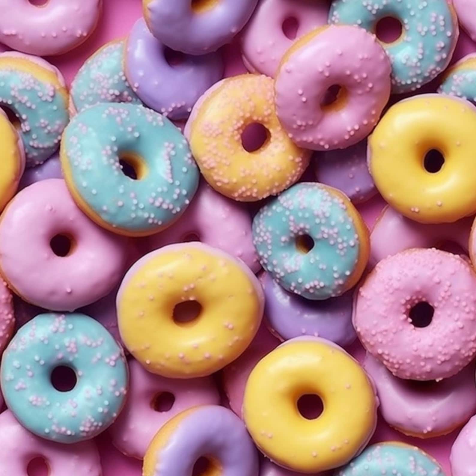 Pastel Donuts: Glazed Seamless Tile Art - Perfect for Backgrounds and ...