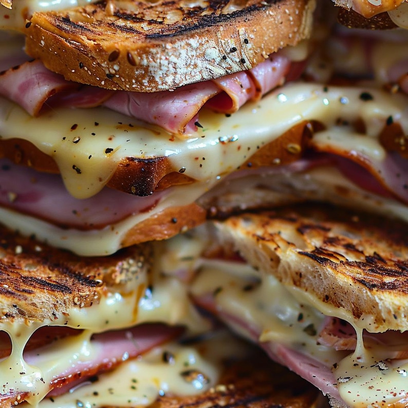 Croque Monsieur: Delicious Seamless Tile Art - Perfect for Backgrounds ...