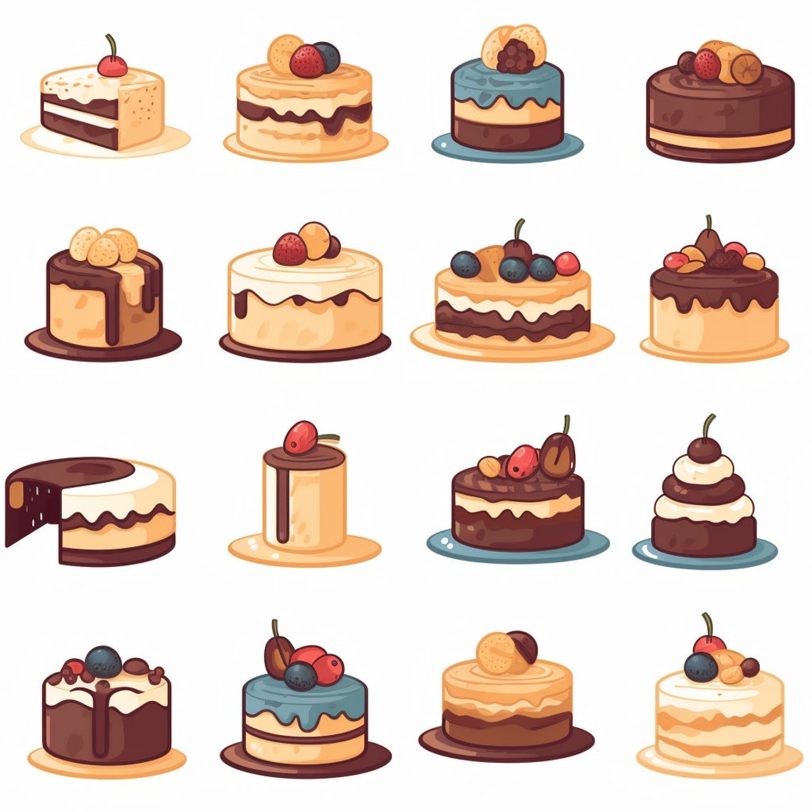 Iconic Cakes: Distinctive Seamless Tile Art - Perfect for Backgrounds ...