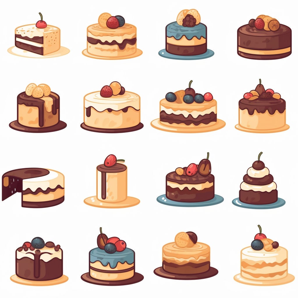 Iconic Cakes: Distinctive Seamless Tile Art - Perfect for Backgrounds ...