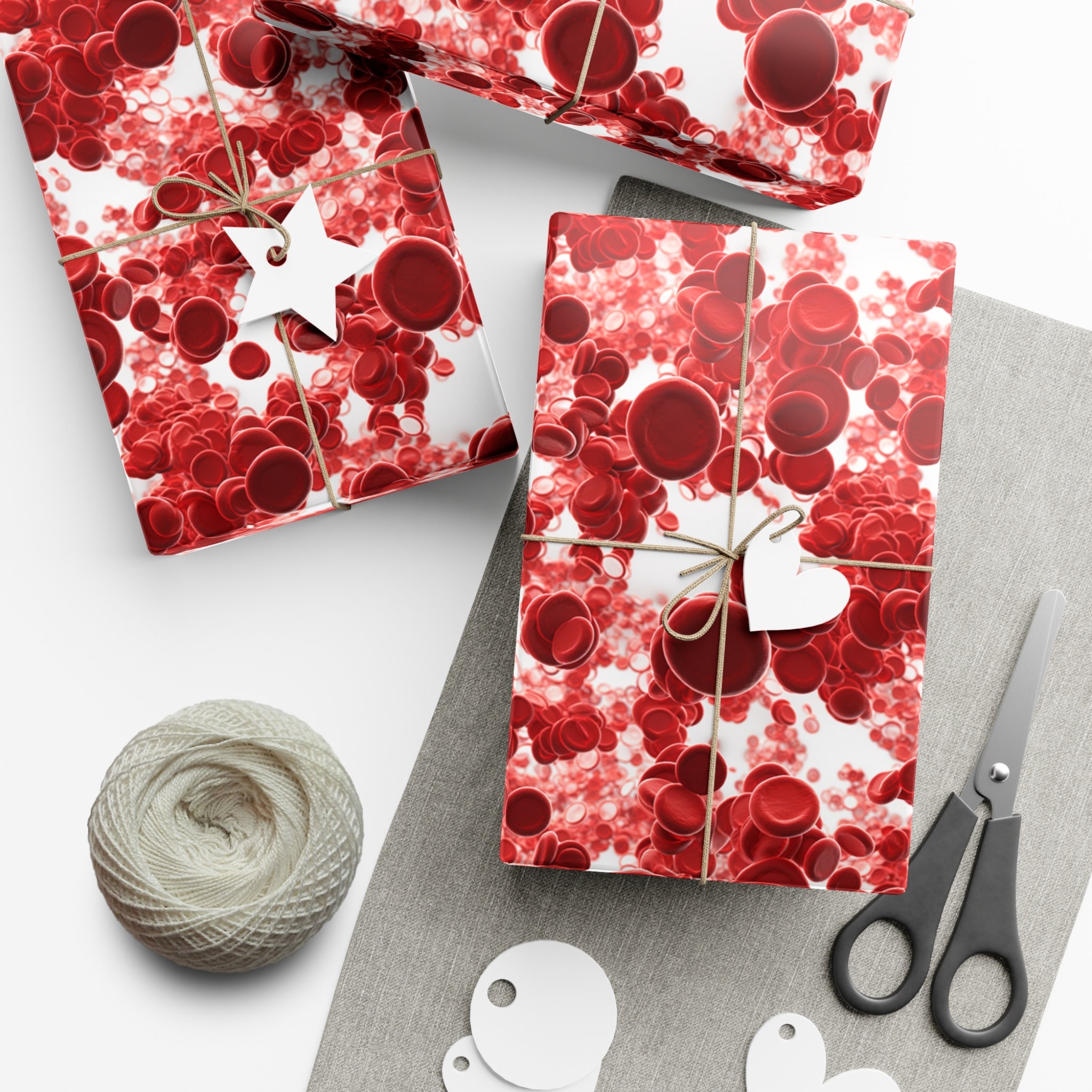 Red Blood Cells: Premium Gift Wrap - Decorative Repeating Pattern ...