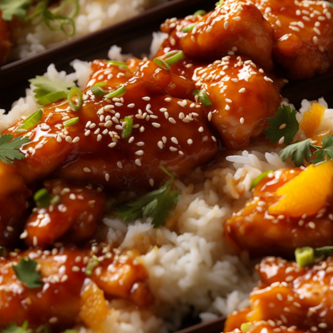 Orange Chicken: Take-out Seamless Tile Art - Perfect for Backgrounds ...