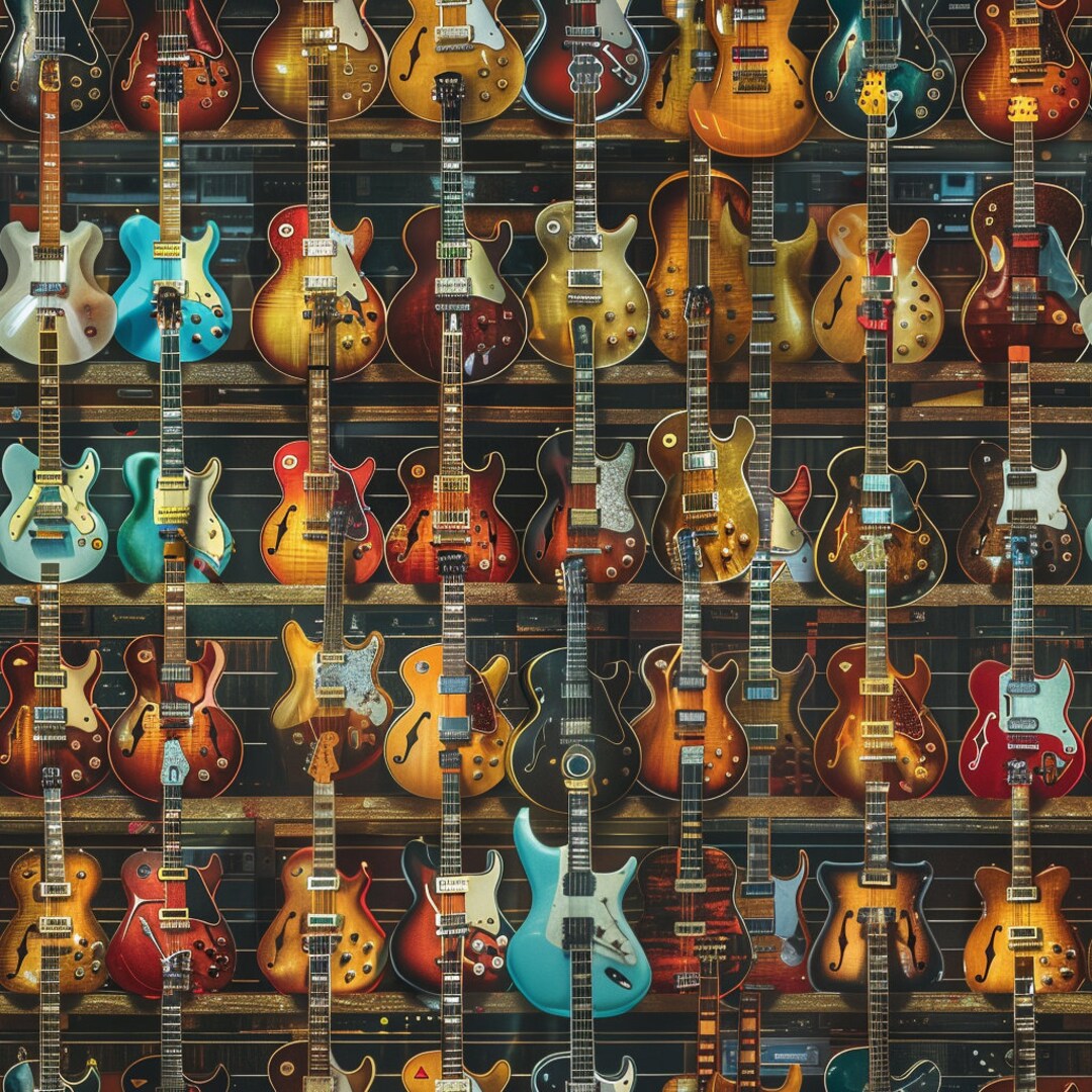 Guitar Showcase: Seamless Axe Tile Art - Perfect for Backgrounds and ...
