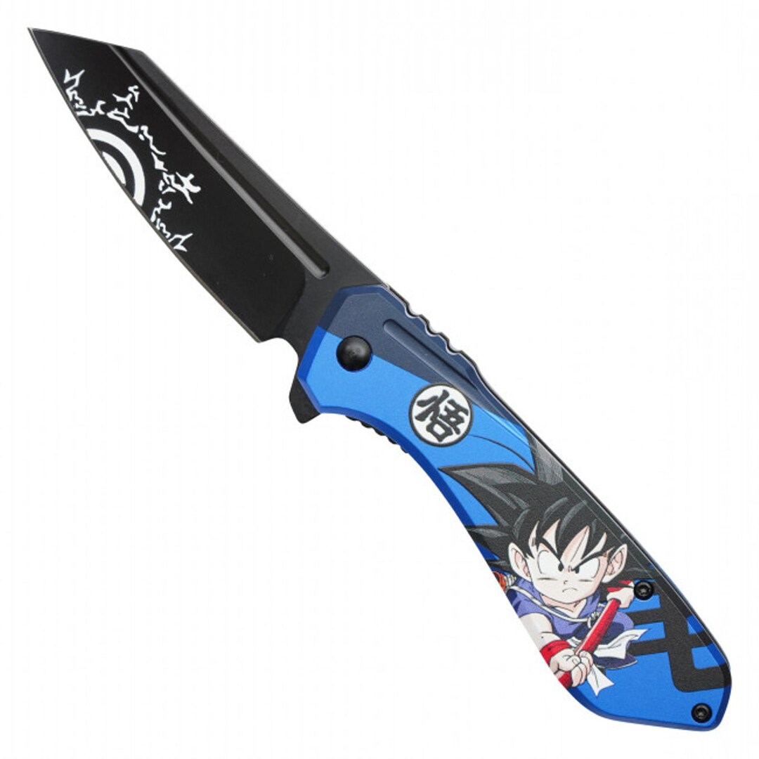 Dragonball Z Kid Goku Folding Knife – Anime EDC Pocket Knife, Stainless ...