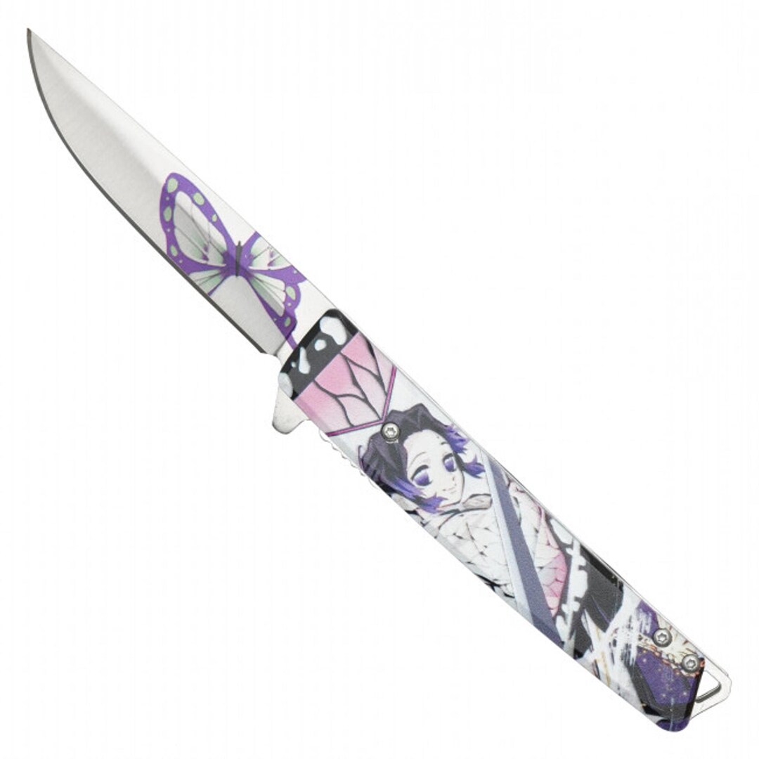 Demon Slayer Shinobu Folding Knife – Anime EDC Pocket Knife, Stainless ...