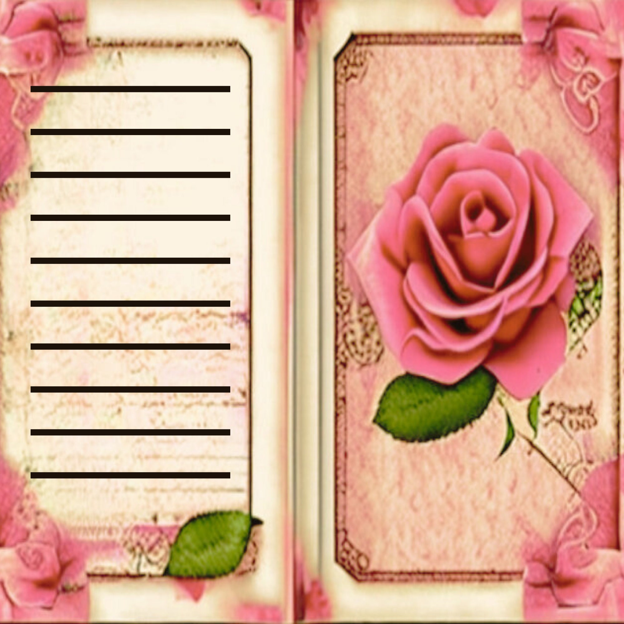 Vintage Junk Diary With Floral Designs - Etsy