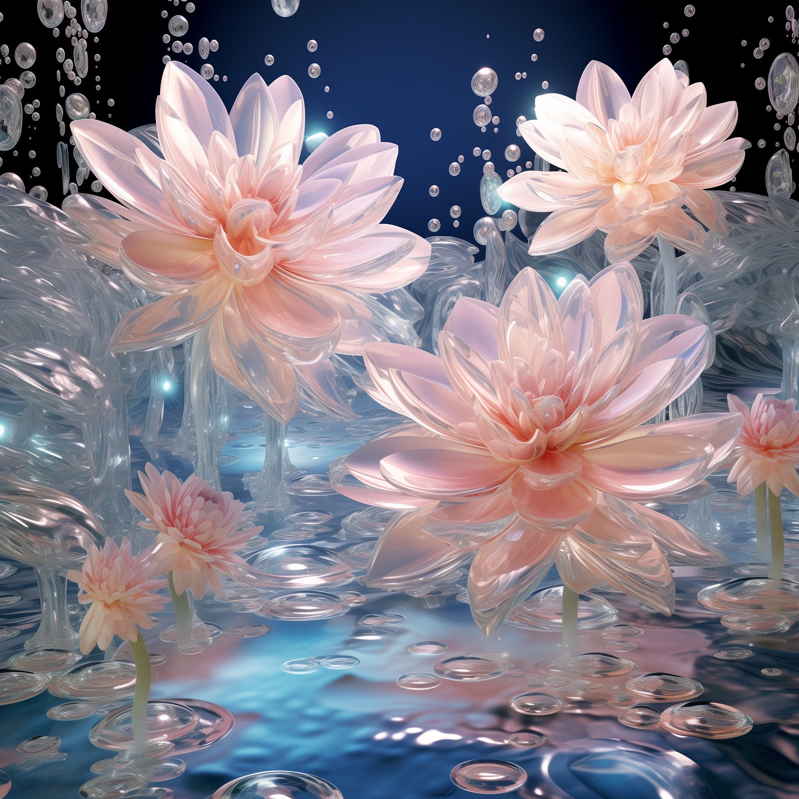 Dreamscape Elegance: Hyperrealistic 8K 3D Glass Terrarium - Etsy