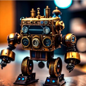 Steampunk Robot Digital Paper - Etsy