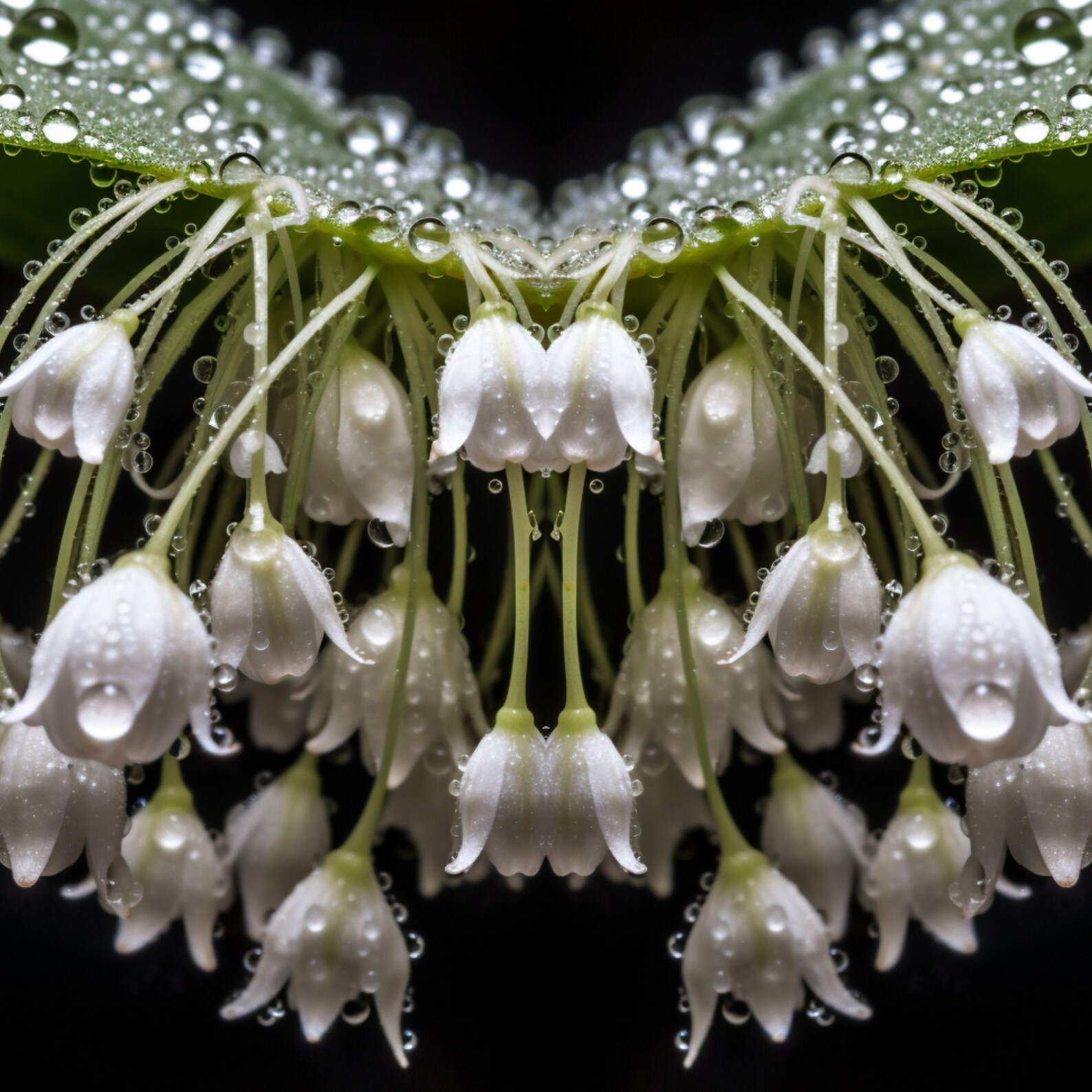 Dew-drenched Spider Web: Lily of the Valley Delight - Etsy
