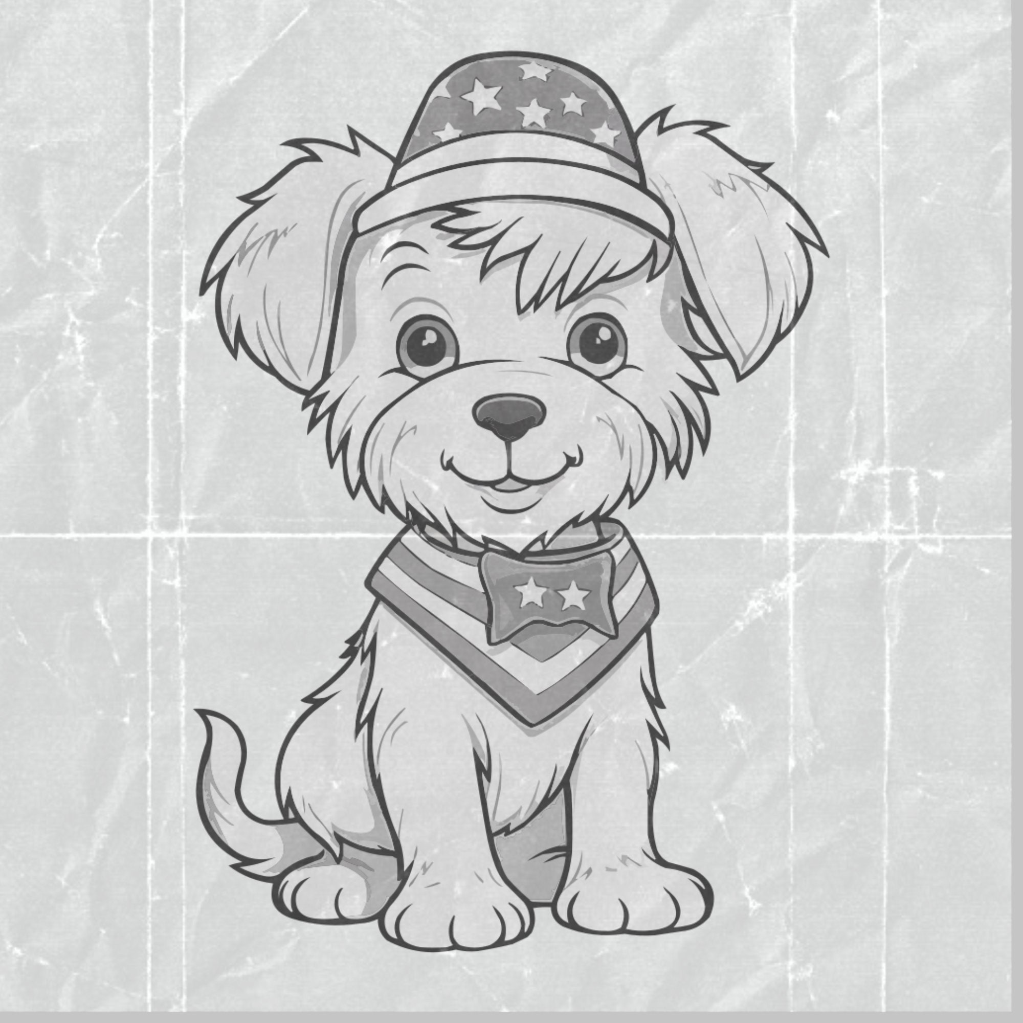 Patriotic Pups: American Flag Coloring Pages With State Guard Dogs for ...