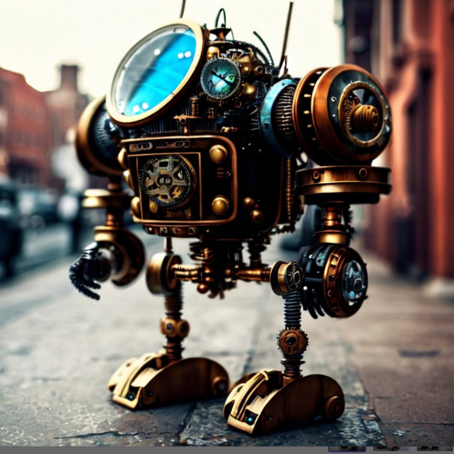 Steampunk Robot Digital Paper - Etsy