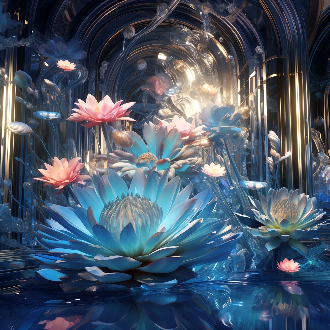 Dreamscape Elegance: Hyperrealistic 8K 3D Glass Terrarium - Etsy