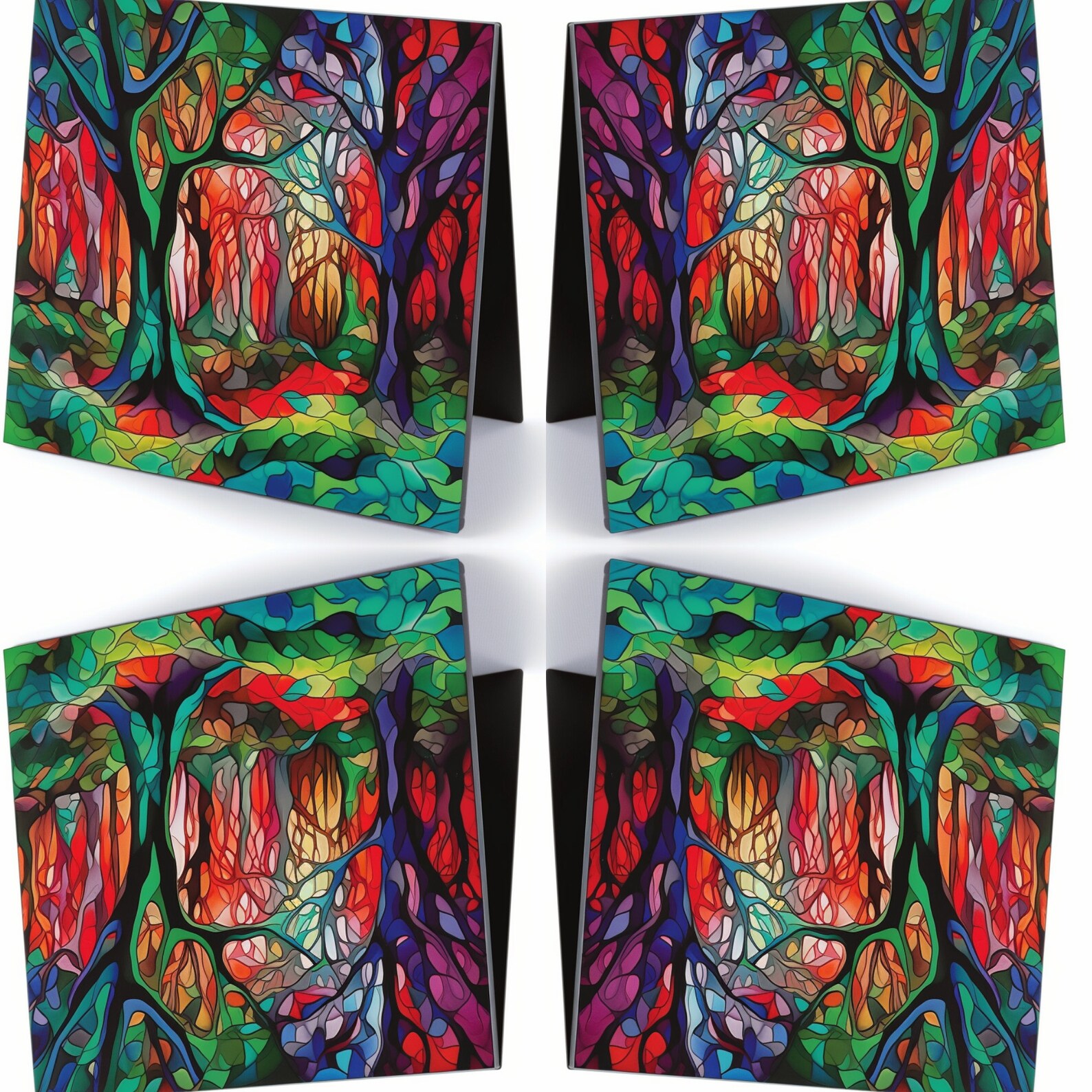 Stained Glass Enchanted Forest - Etsy