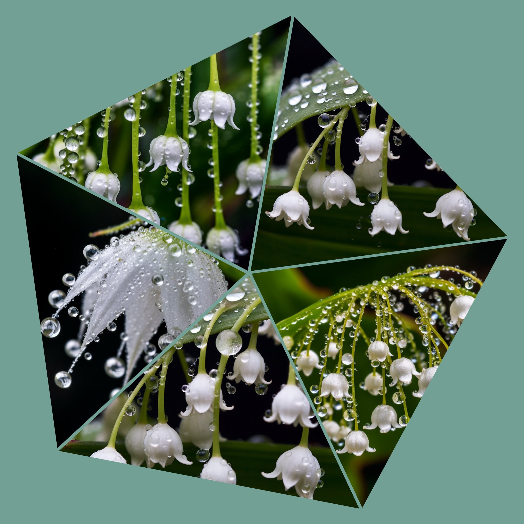 Dew-drenched Spider Web: Lily of the Valley Delight - Etsy