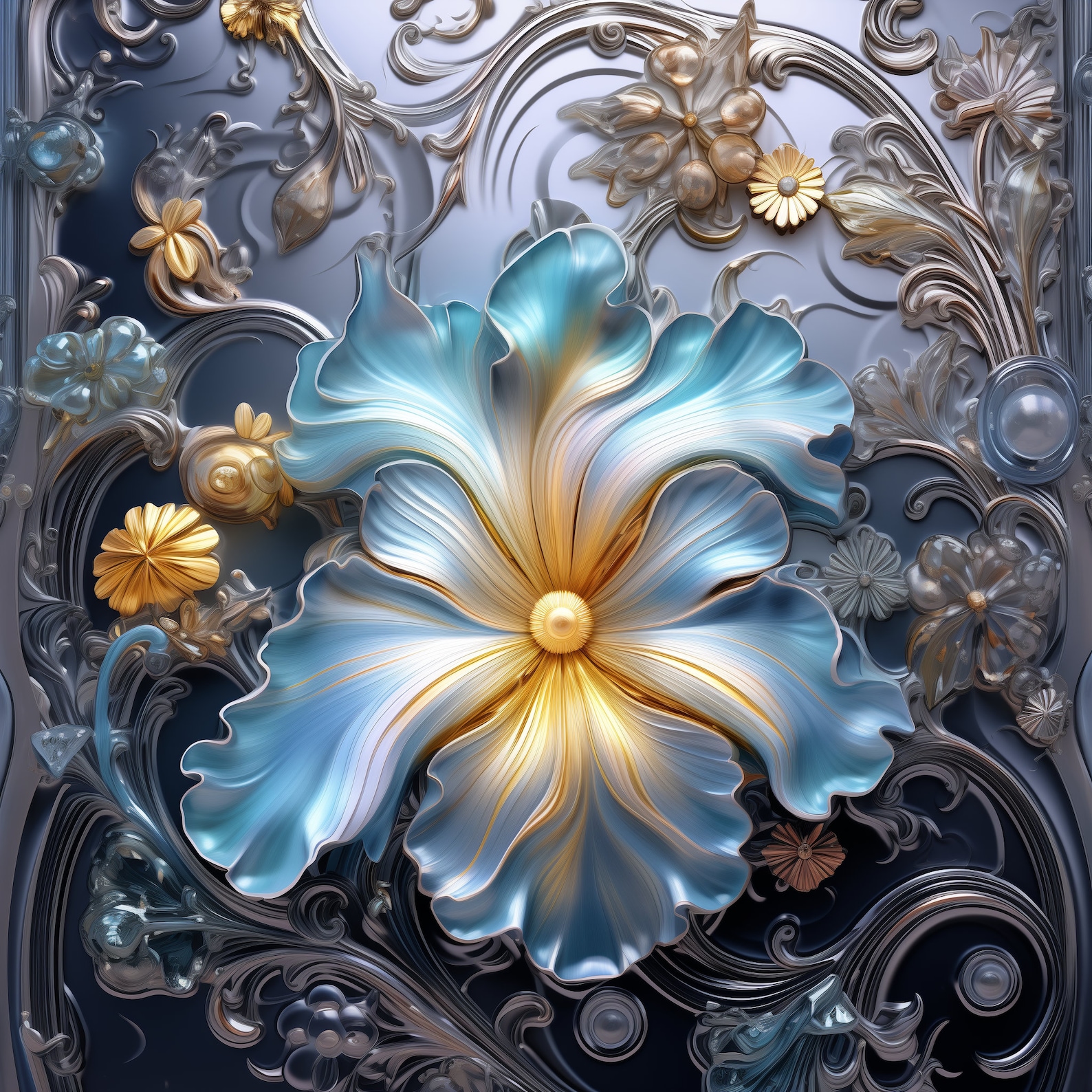 Dreamscape Elegance: Hyperrealistic 8K 3D Glass Terrarium - Etsy