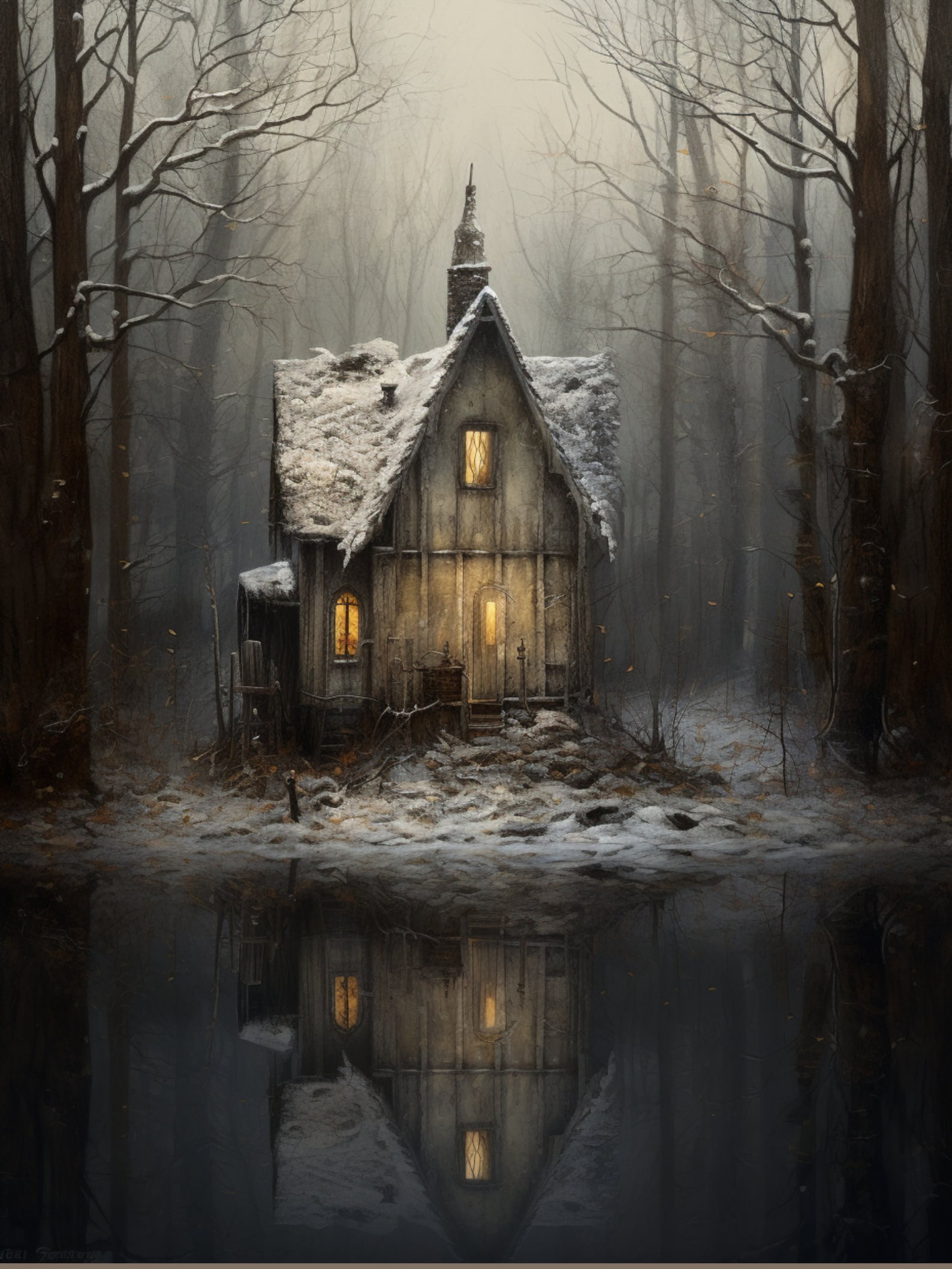 Yuletide Reflections: Festive Cottage in Nature-inspired Xmaspunk ...