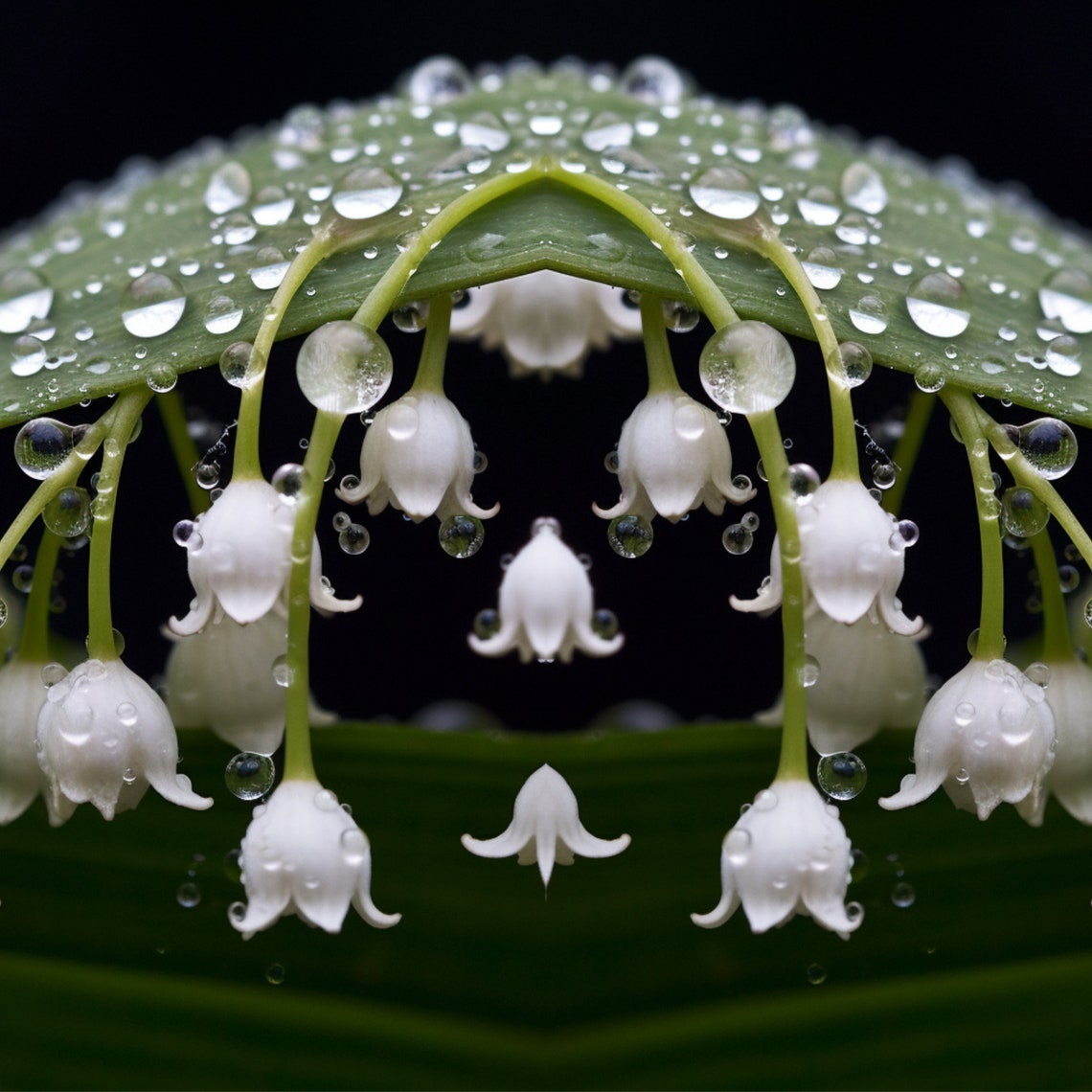 Dew-drenched Spider Web: Lily of the Valley Delight - Etsy