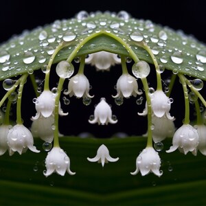 Dew-drenched Spider Web: Lily of the Valley Delight - Etsy