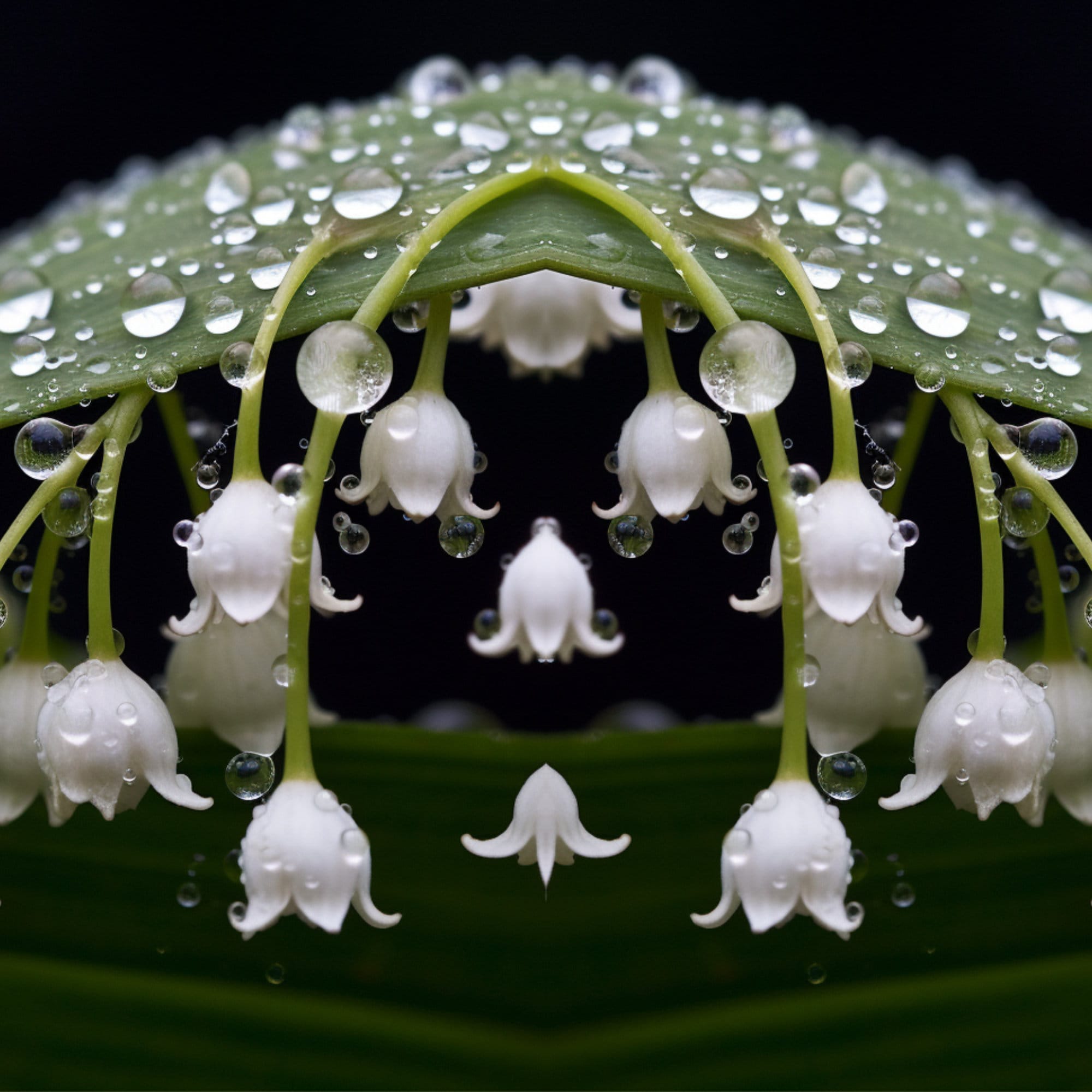 Dew-drenched Spider Web: Lily of the Valley Delight - Etsy