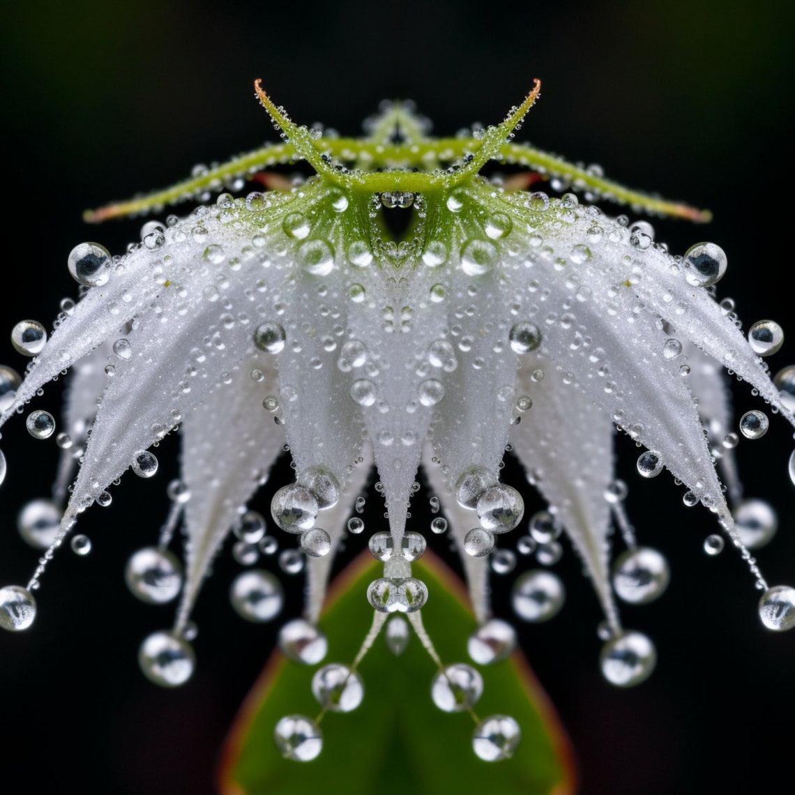 Dew-drenched Spider Web: Lily of the Valley Delight - Etsy