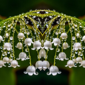 Dew-drenched Spider Web: Lily of the Valley Delight - Etsy