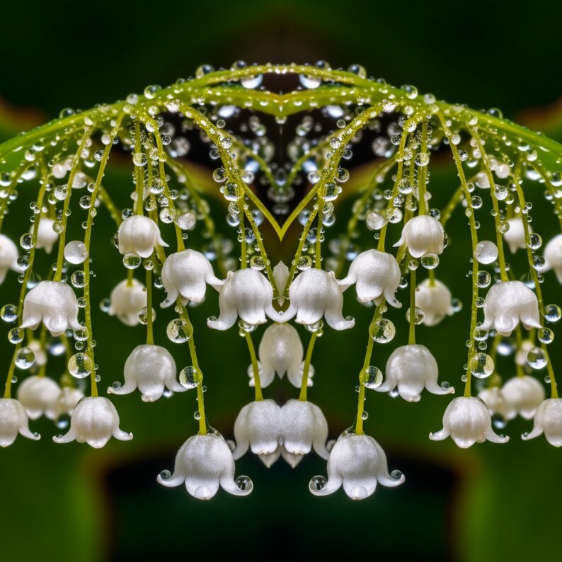 Dew-drenched Spider Web: Lily of the Valley Delight - Etsy