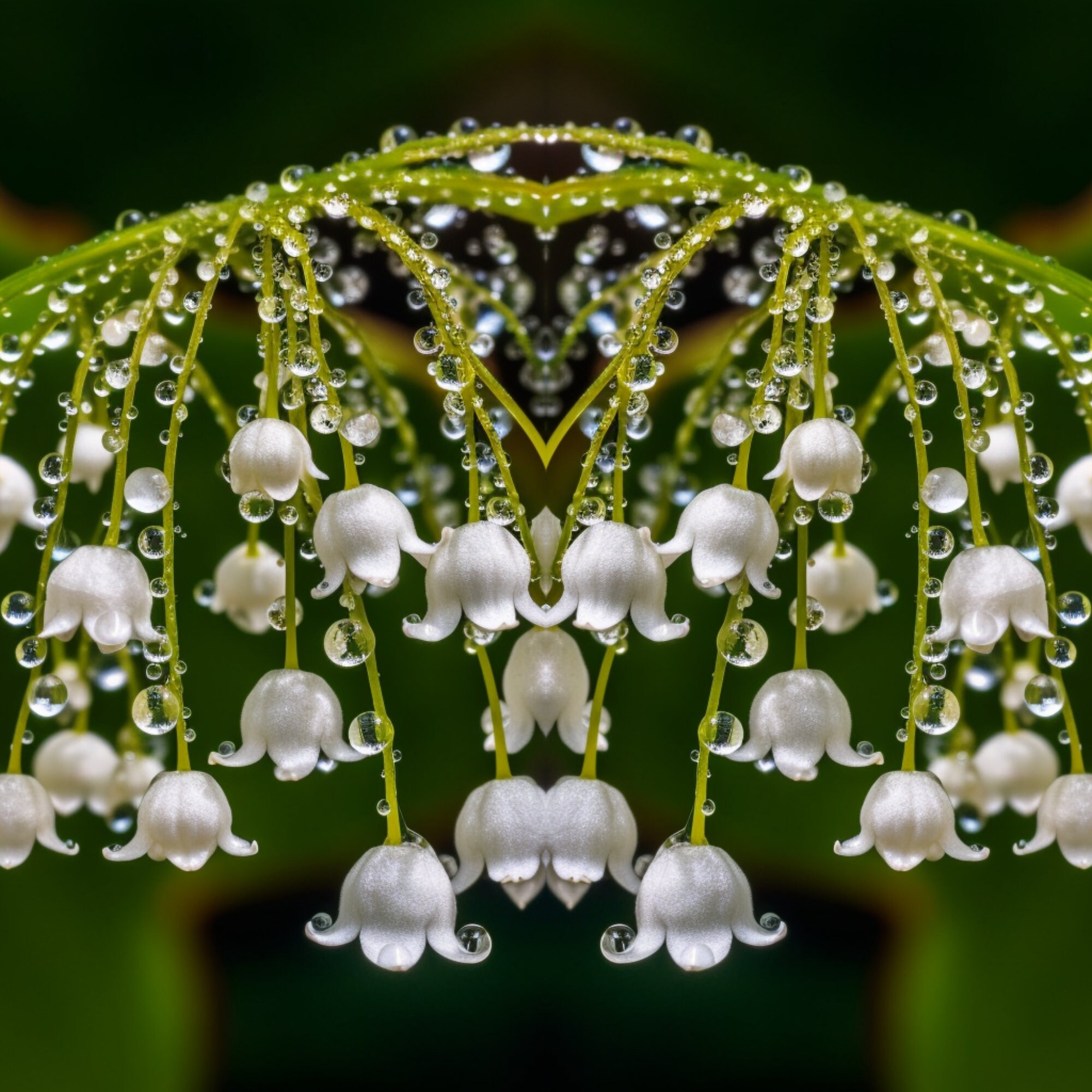 Dew-drenched Spider Web: Lily of the Valley Delight - Etsy