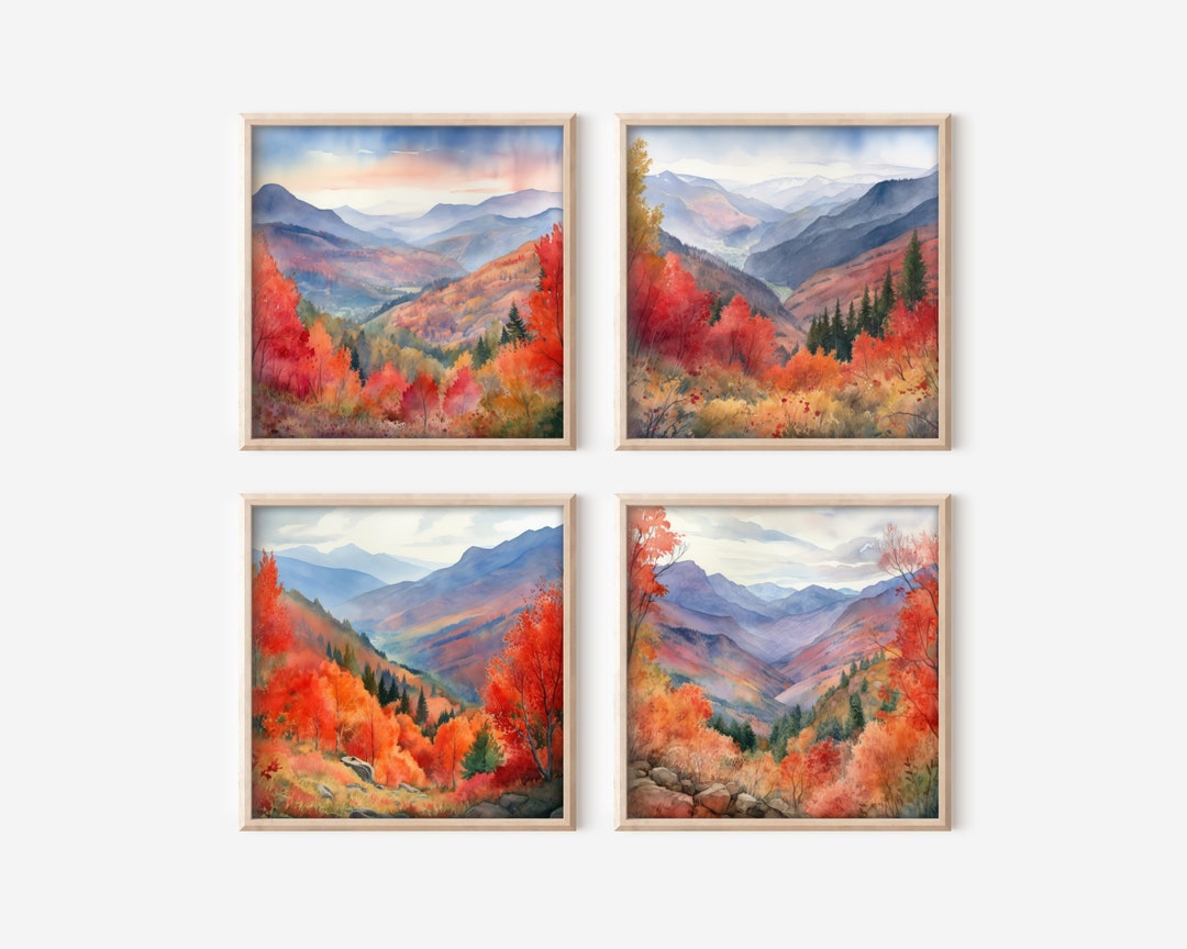 Download Autumn Mountain Vista Clipart Set, 4 High-Resolution PNG ...
