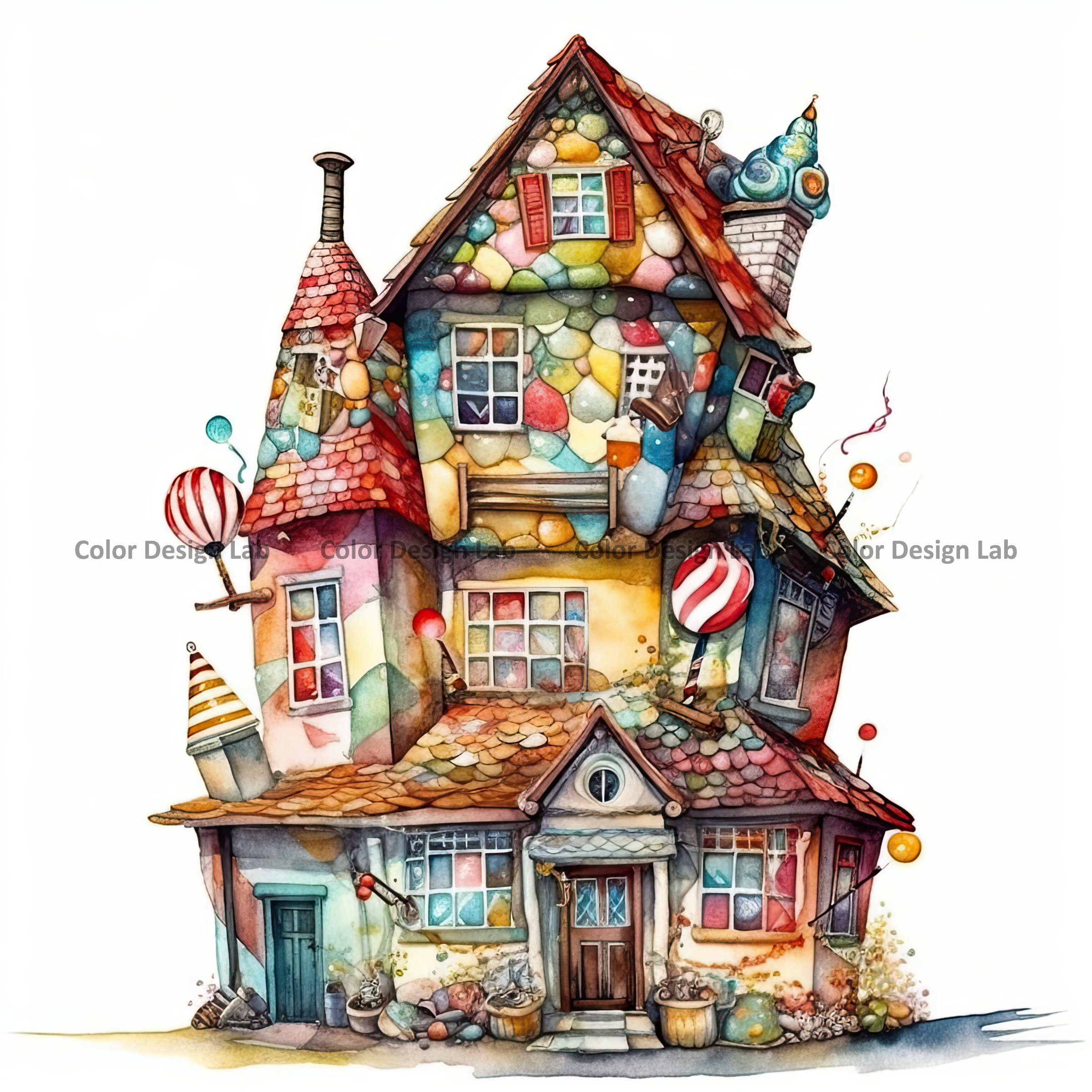 Candy House Clipart House of Sweets PNG 8 Candy Houses - Etsy Australia