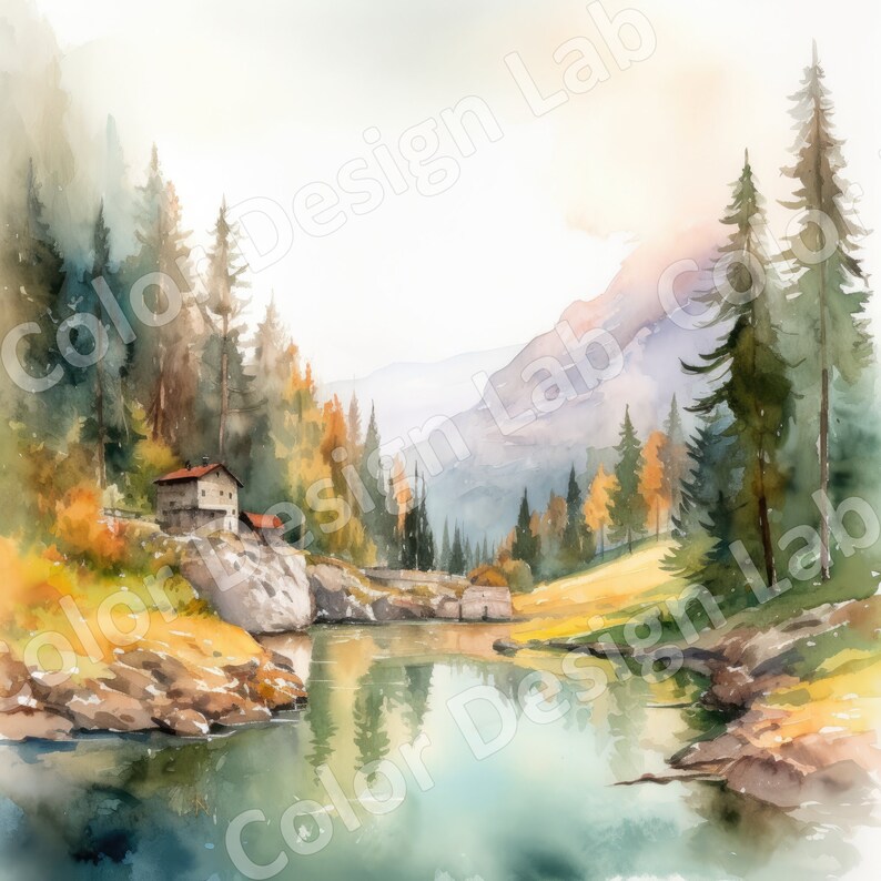 Secluded Alpine Lake Printable Bundle 8 High-resolution Lake - Etsy