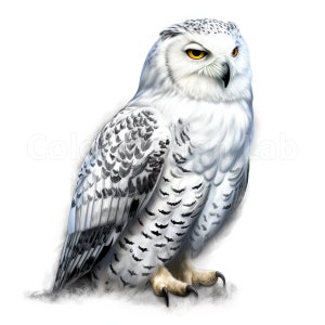 Snowy Owl Bundle - Set of 8 High-resolution Snowy Owl Printable Clipart ...