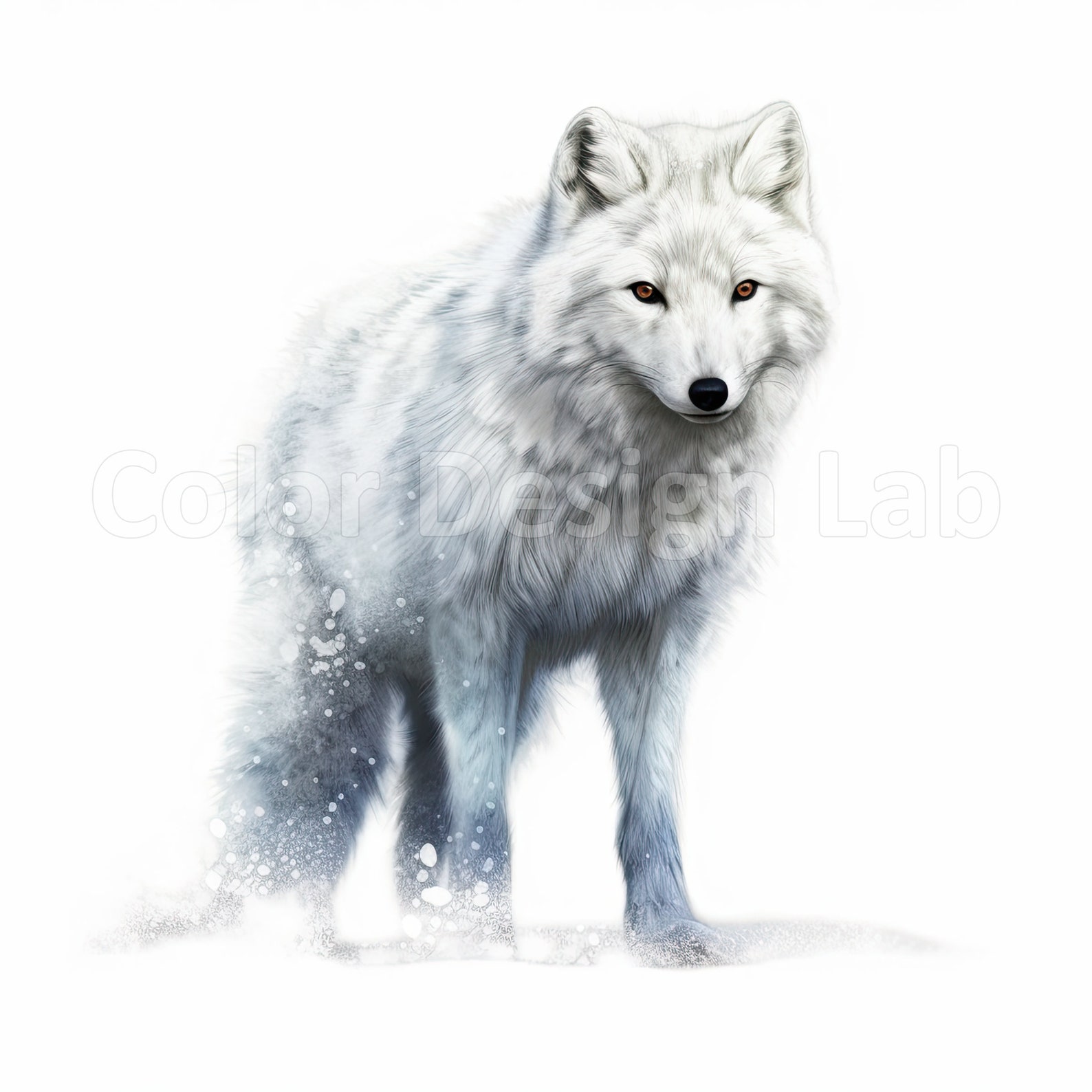 Happy Arctic Fox Clipart Set of 8 Printable Art PNG Digital - Etsy